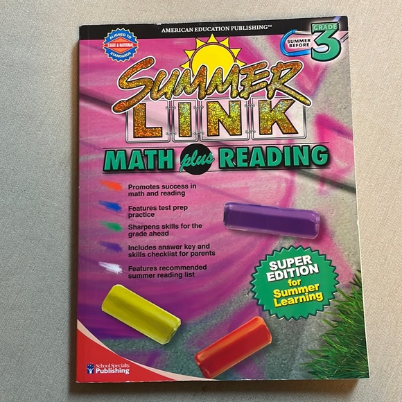 Books | Other | 28 Summer Link Math Plus Reading Grade 3 | Poshmark